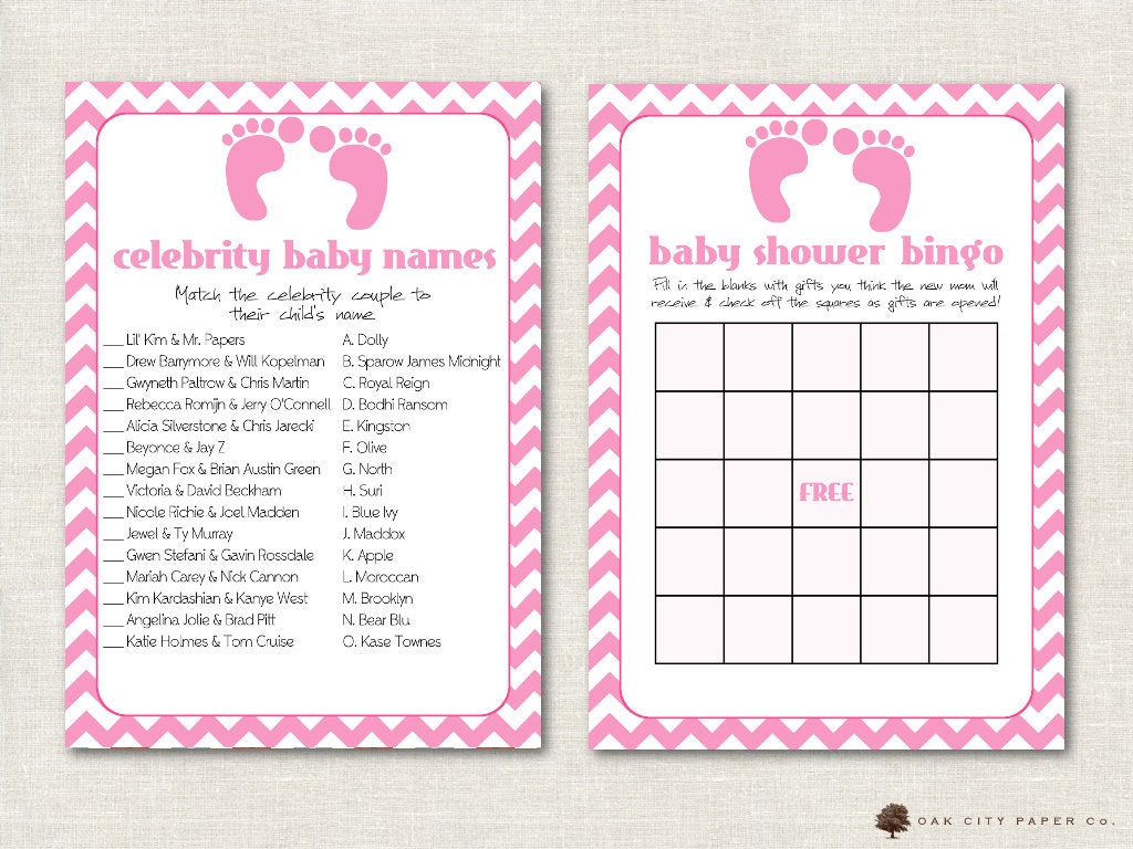 Footprint Baby Shower Games Baby Shower Games Barefoot | Etsy