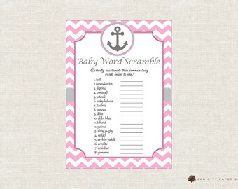 Baby Scramble Baby Shower Games Printables Baby Shower Game - Etsy