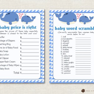 Whale Baby Shower Games - Baby Shower Games, Whale Shower Games ...