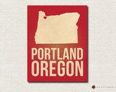 Portland Map of Oregon Love Home Heart Print Multiple Colors - Etsy