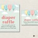 Hot Air Balloon Diaper Raffle, Diaper Raffle Ticket, Diaper Raffle Sign ...