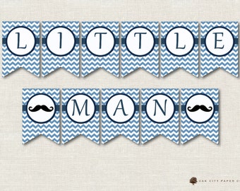 Mustache Baby Shower Banner | Etsy