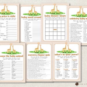 Giraffe Baby Shower Games Baby Shower Games, Giraffe Shower Games ...