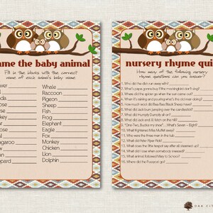 Owl Baby Shower Games Package - Baby Shower Games, Owl Shower Games ...