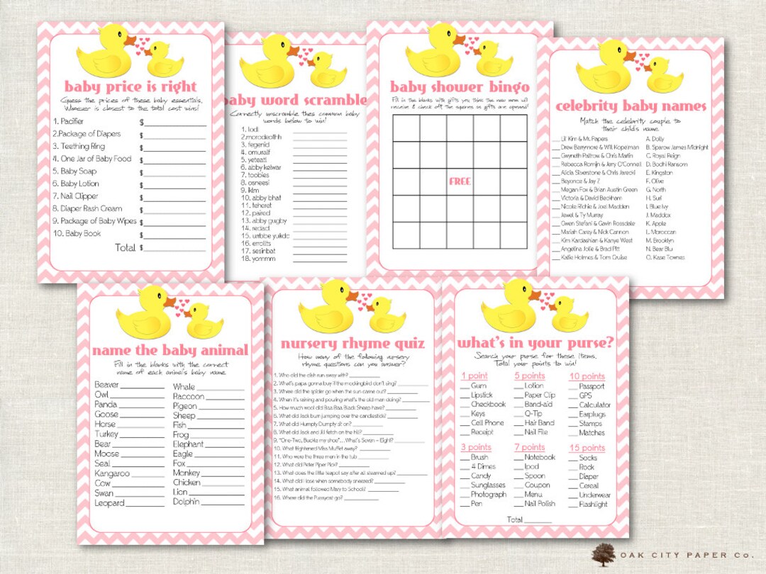 Rubber Ducky Baby Shower Games, Pink Rubber Duck Baby Shower Games ...