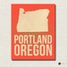 Portland Map of Oregon Love Home Heart Print Multiple Colors 8x10 ...