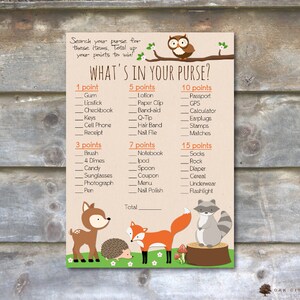 Woodland Animal Baby Shower Games Package, Bundle of 7, DIY, Printable ...