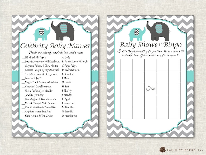 Blue Elephant Baby Shower Games - Blue Baby Shower Games, Blue Elephant ...