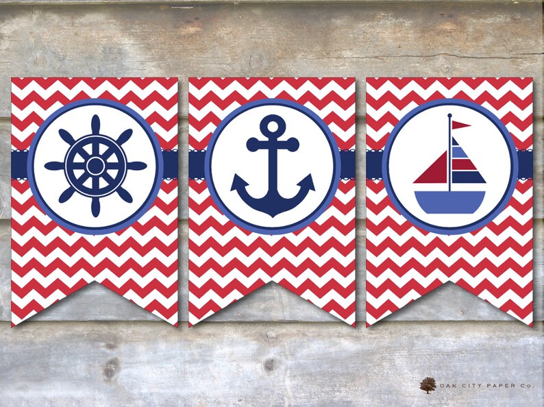 Nautical Baby Shower Decorations, Nautical Baby Shower Banner, Nautical ...