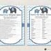 Blue Baby Shower Games - Elephant Baby Shower Games, Blue Elephant Baby ...