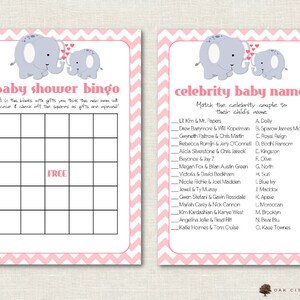 Elephant Baby Shower Games - Baby Shower Games, Pink Elephant Baby ...
