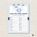 Elephant Name the Baby Animal Baby Shower Game - Blue Elephant Shower ...