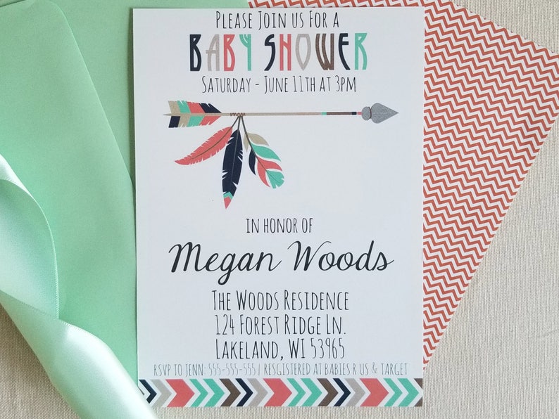 Tribal Baby Shower Invitation Aztec Baby Shower Invitation - Etsy