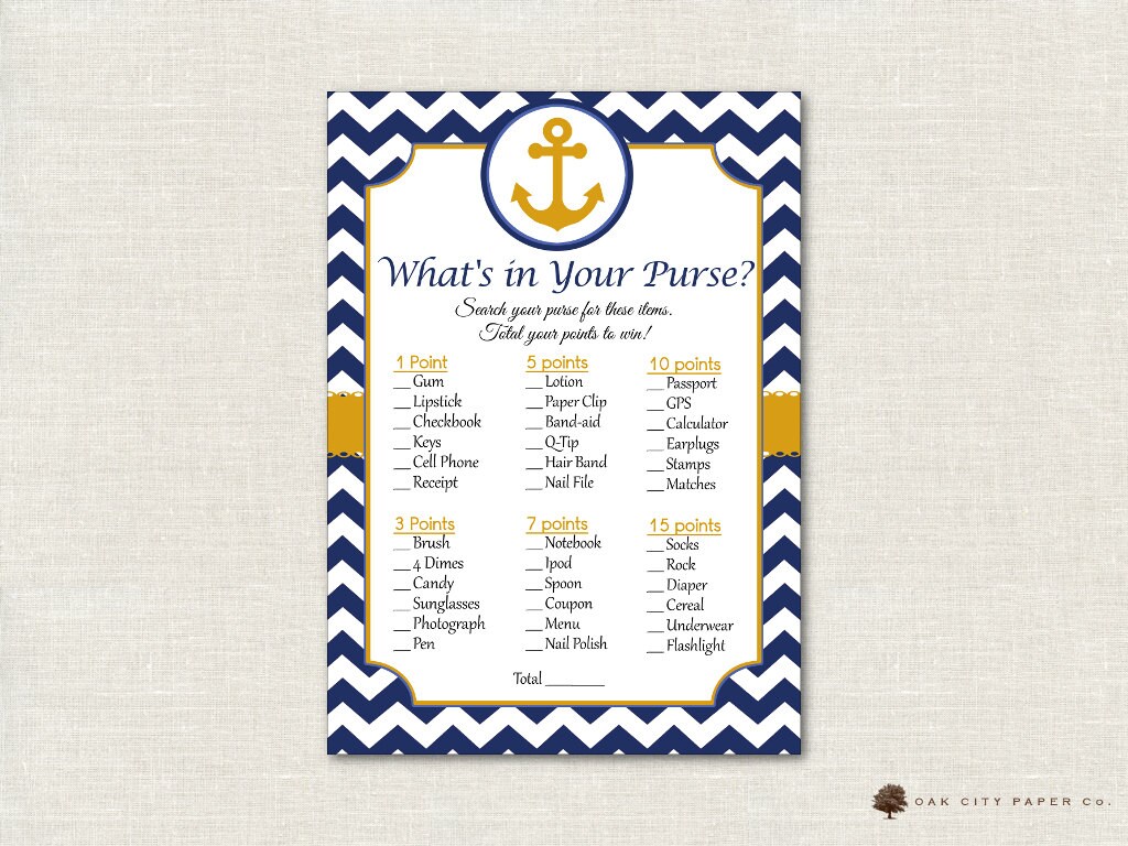Nautical Baby Shower Games Nautical Shower Games Beach Baby | Etsy