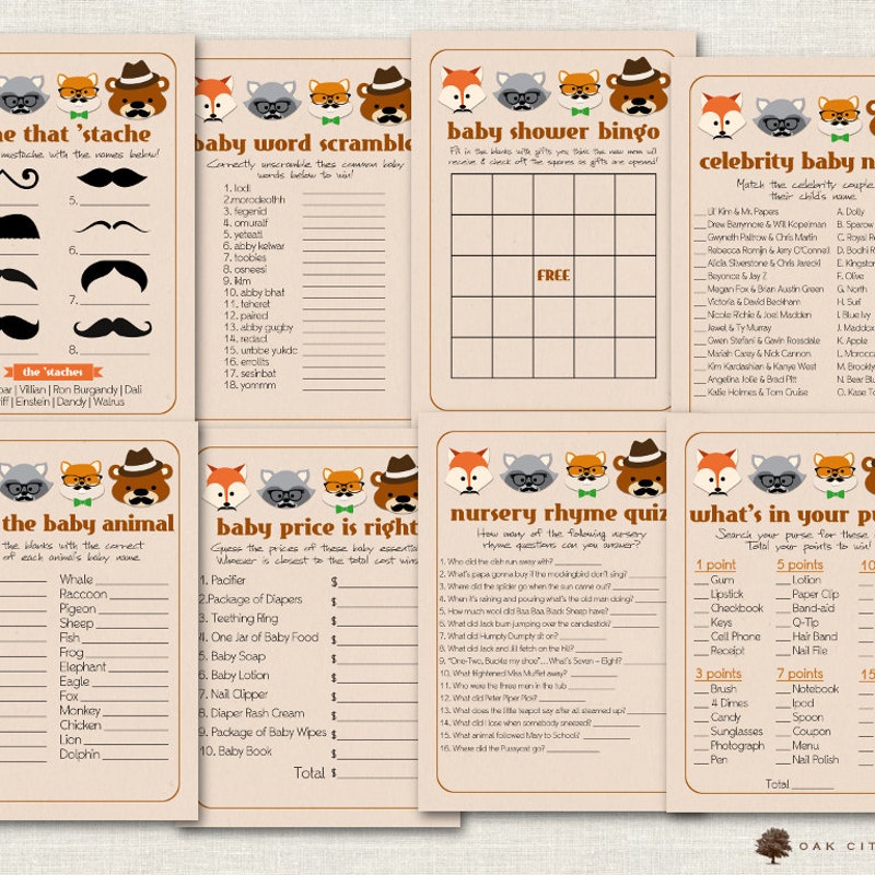 Mustache Game - Etsy