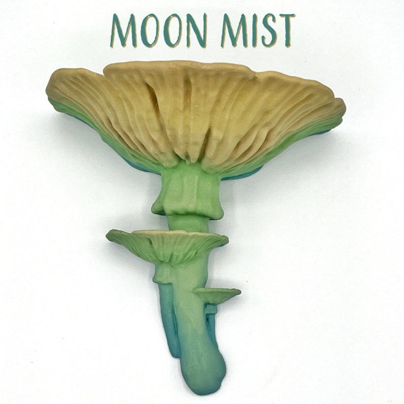 Glowing Spores Goblincore Fungus Shelves, 3d Printed Amanita Mushroom ...