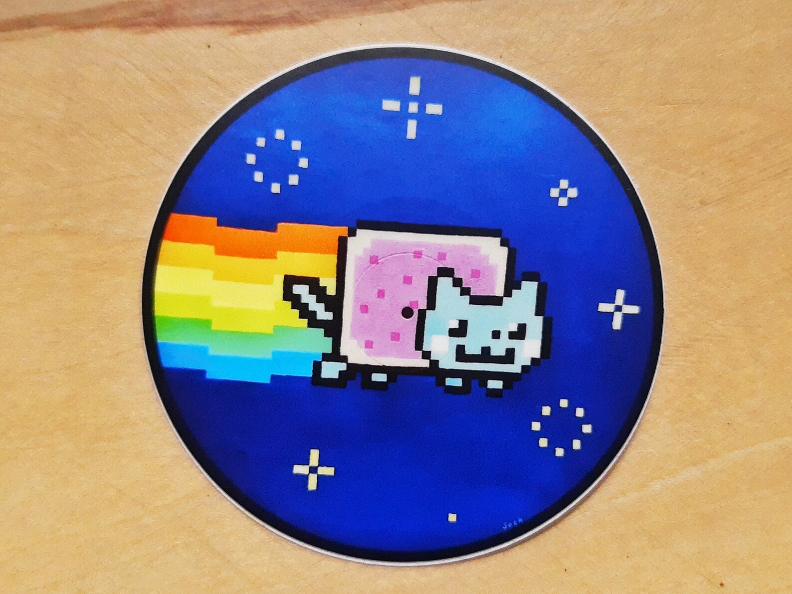 Nyan Cat Original Fanart vinilo laminado arte de pegatina | Etsy España