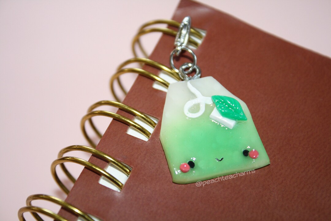 Matcha Green Tea Bag Charm: Kawaii Planner Charm - Etsy