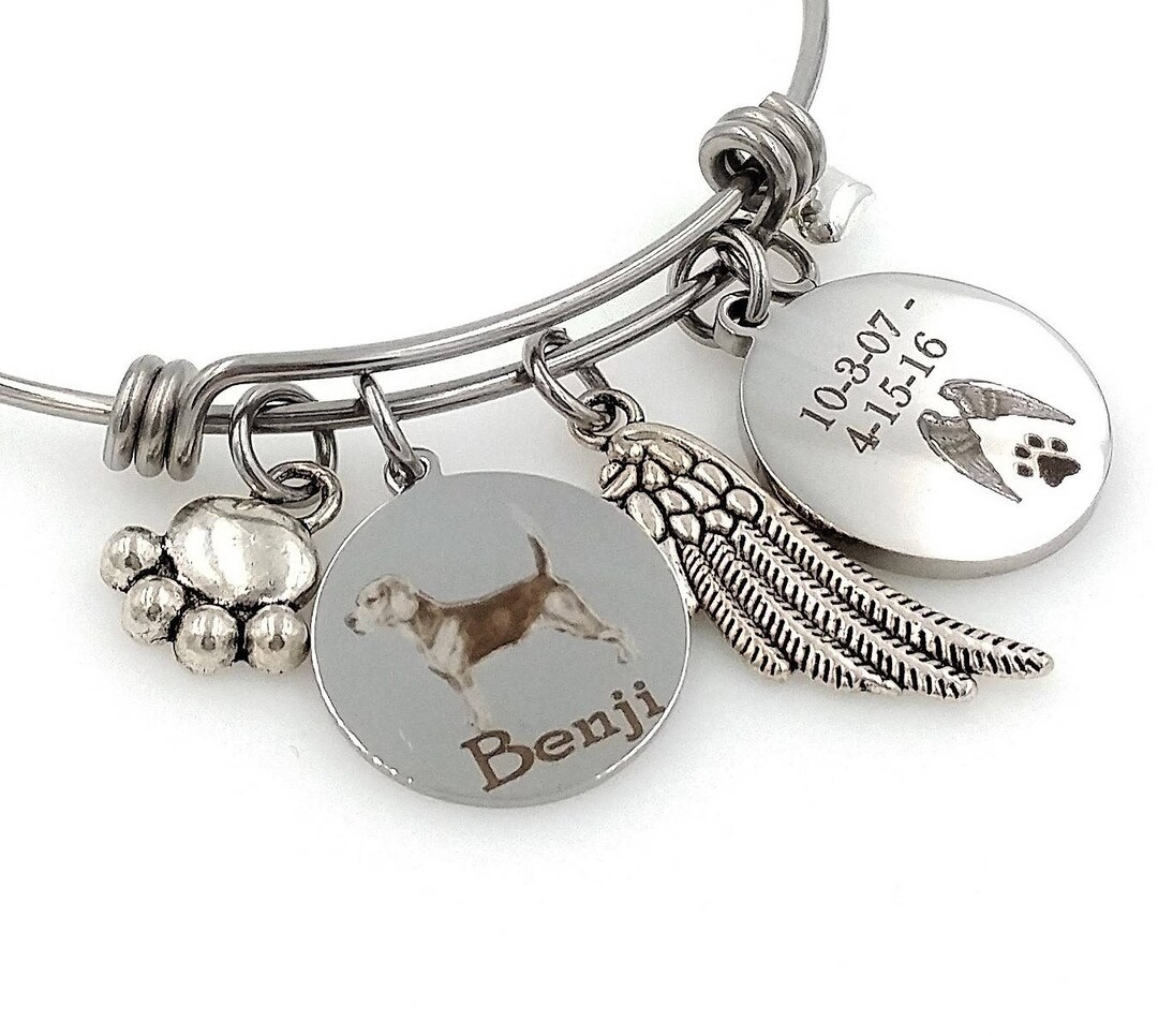 Dog Passing Away Gifts Personalized Beagle Memorial Remembrance Jewelry ...