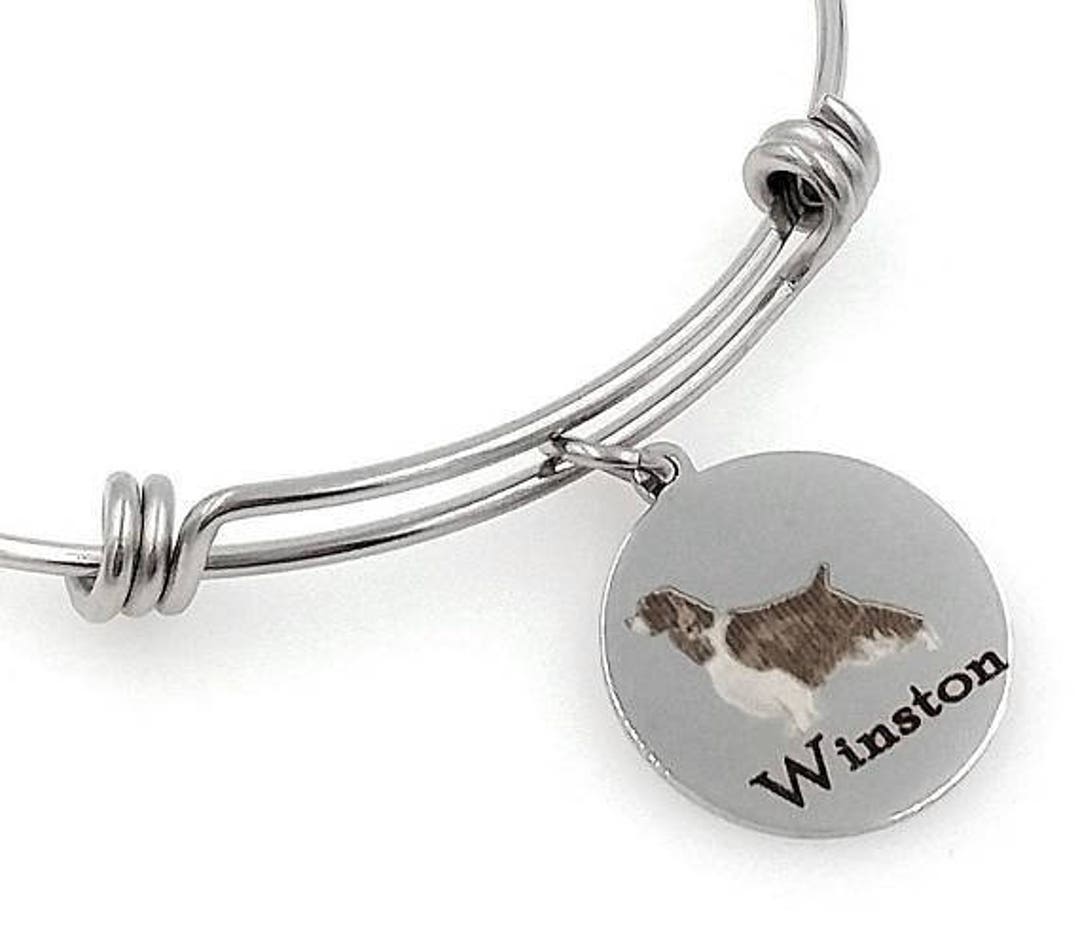 Springer Spaniel Engraved Expandable Personalized Bangle Bracelet - Etsy