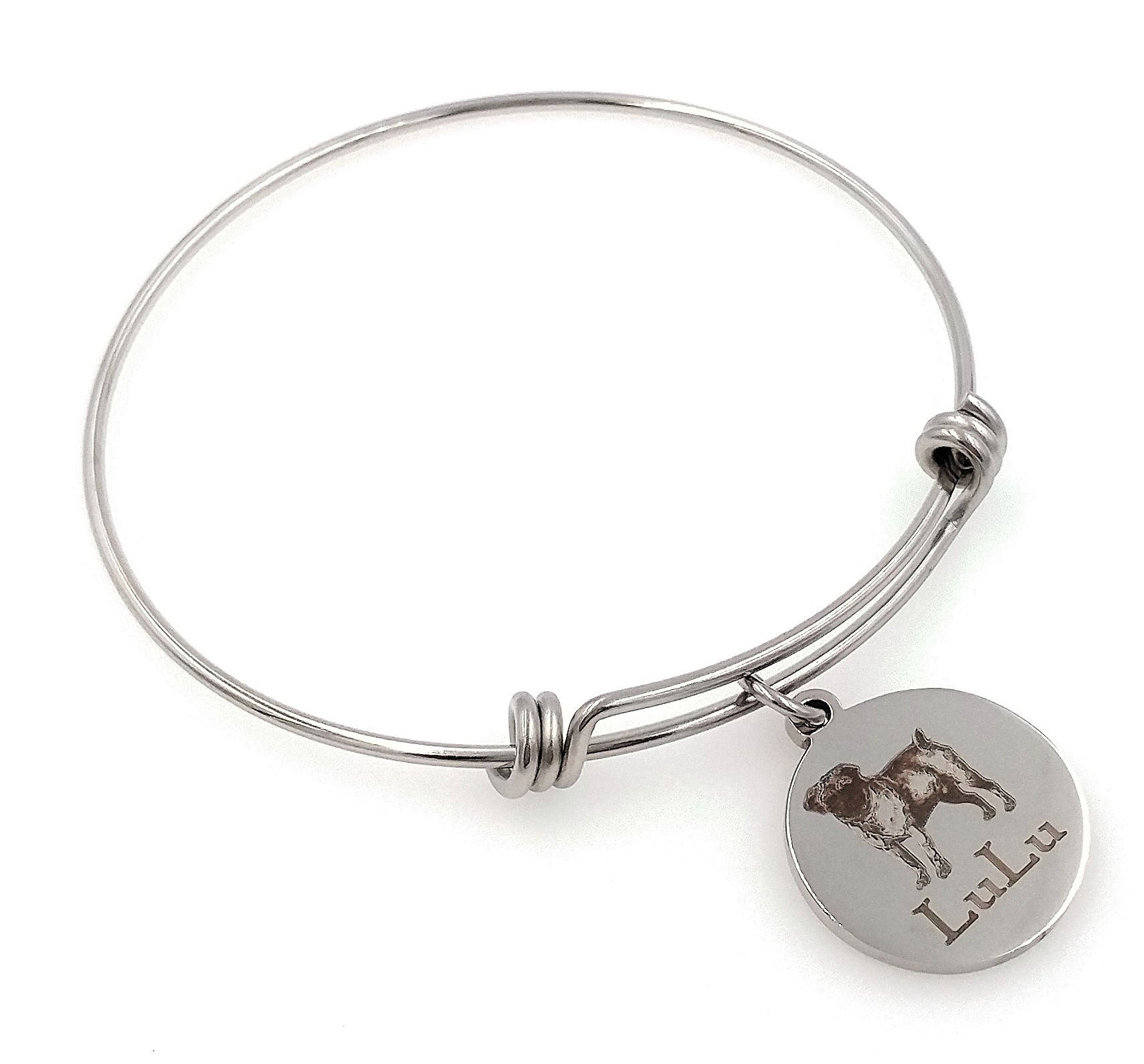 Pug Engraved Expandable Personalized Bangle Bracelet - Etsy