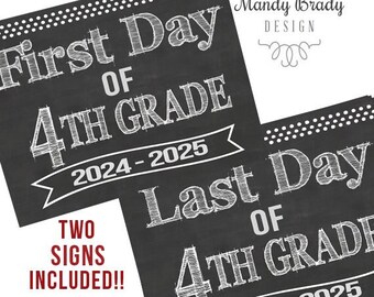 First Day of Eighth Grade Printable Signs | Last Day of Eighth Grade ...