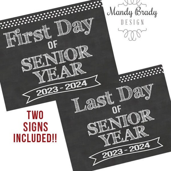 Senior Last First Day 2023 Sign - Etsy