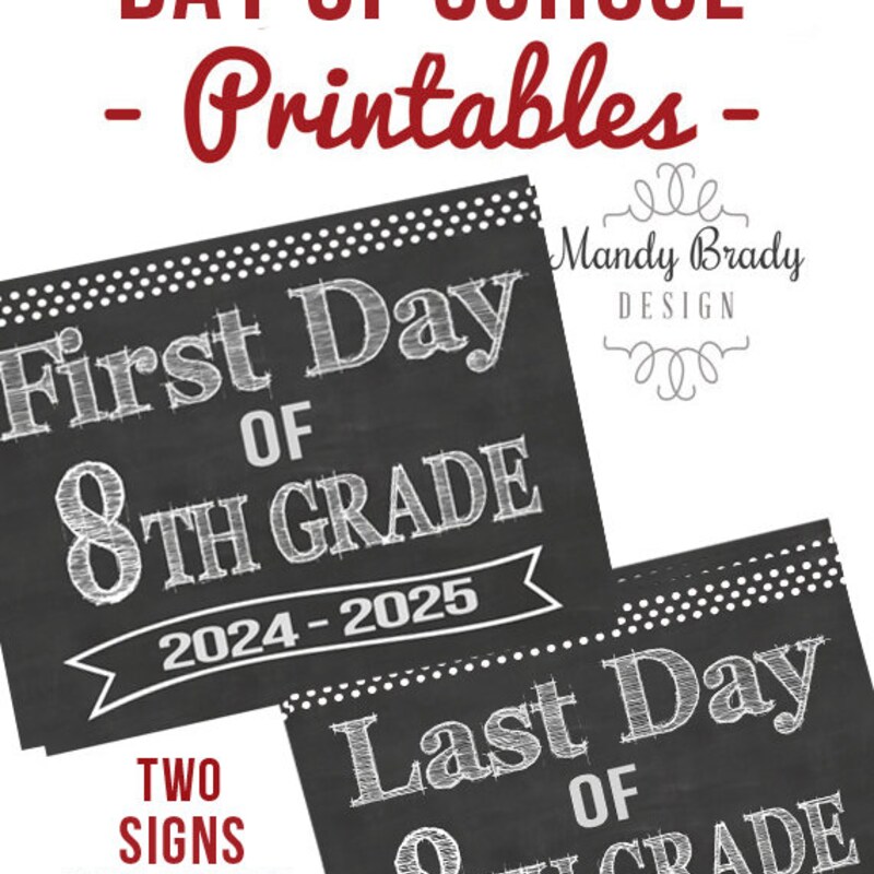First Day of 8th Grade - Etsy