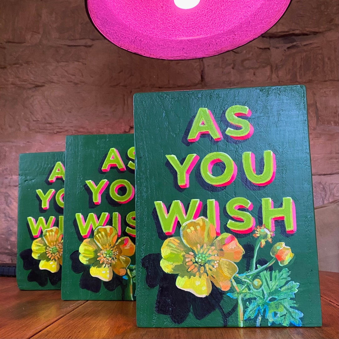 As You Wish - Hand Painted Sign - Etsy