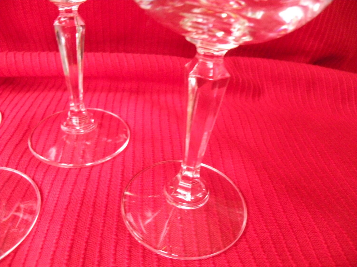 Vintage Etched Monogramed Crystal Wine Glasses Letter D Set - Etsy