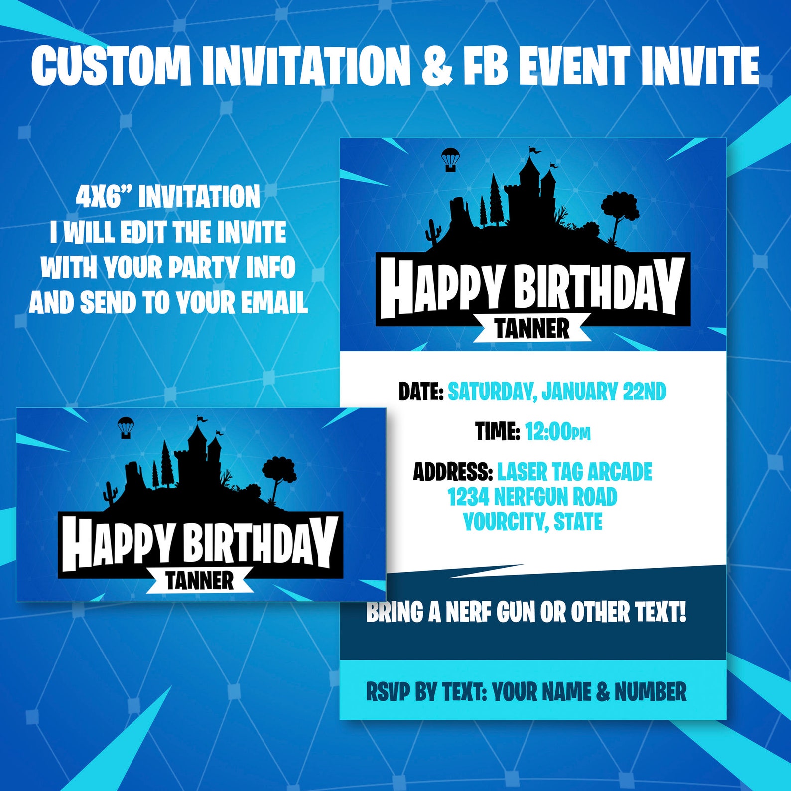 Gamer Birthday Party Printables Custom Name Version - Etsy