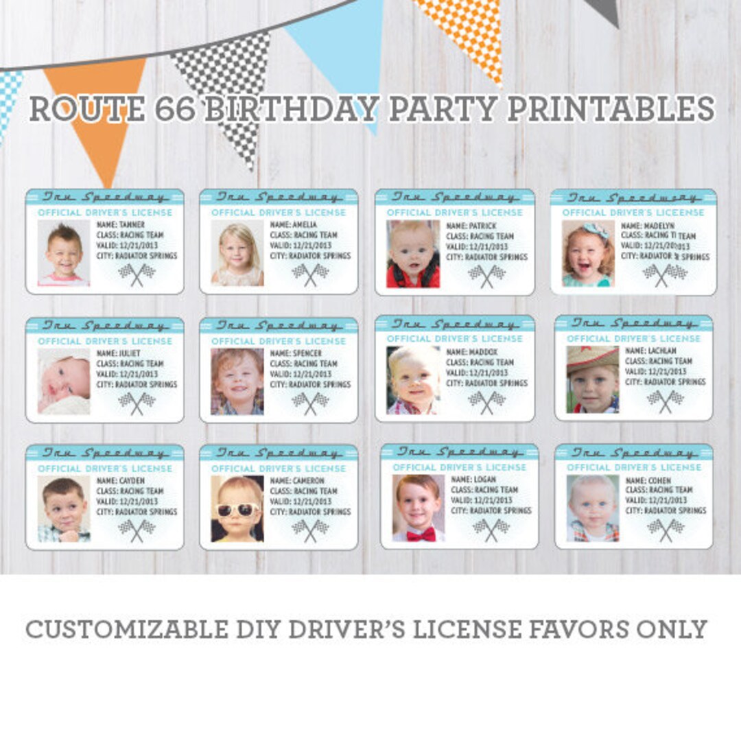 DIY Radiator Springs Vintage Cars Birthday Party Photoshop or Canva ...