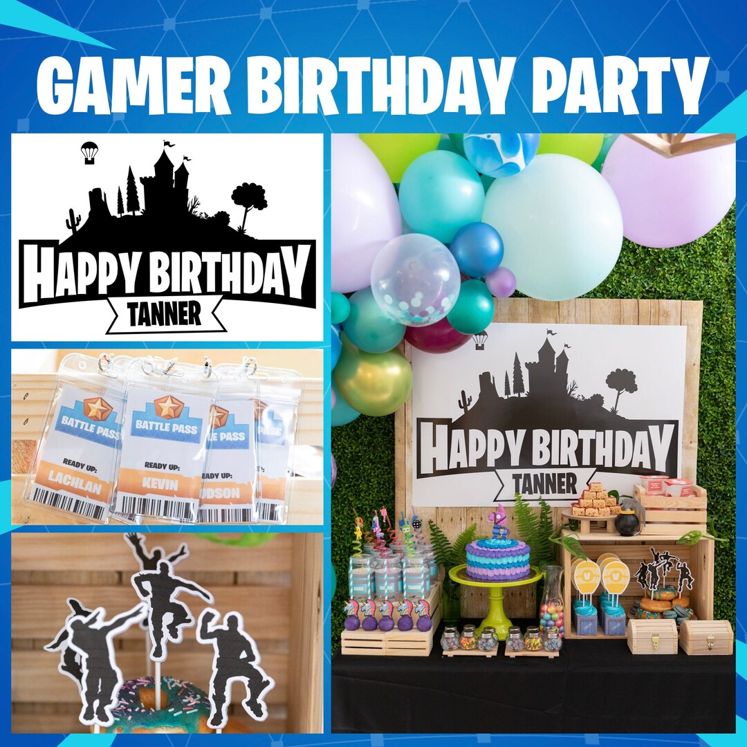 Gamer Birthday Party Printables - Custom Name Version - Etsy