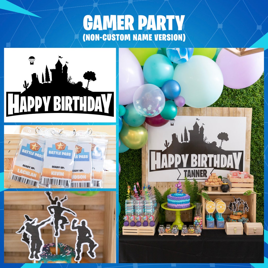 Gamer Birthday Party Printables DIY Happy Birthday Version - Etsy