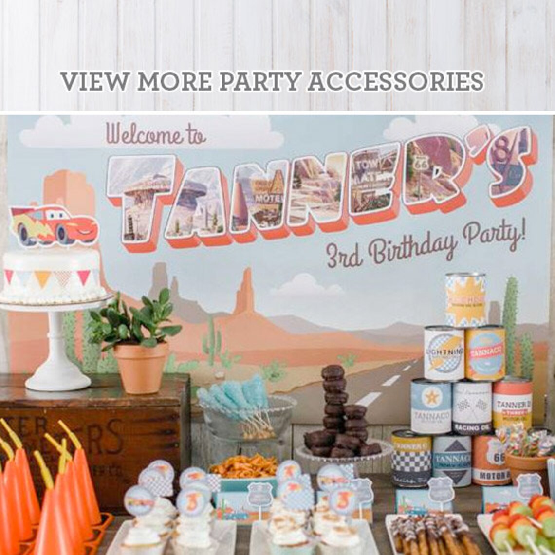 DIY Radiator Springs Vintage Cars Birthday Party Photoshop or - Etsy