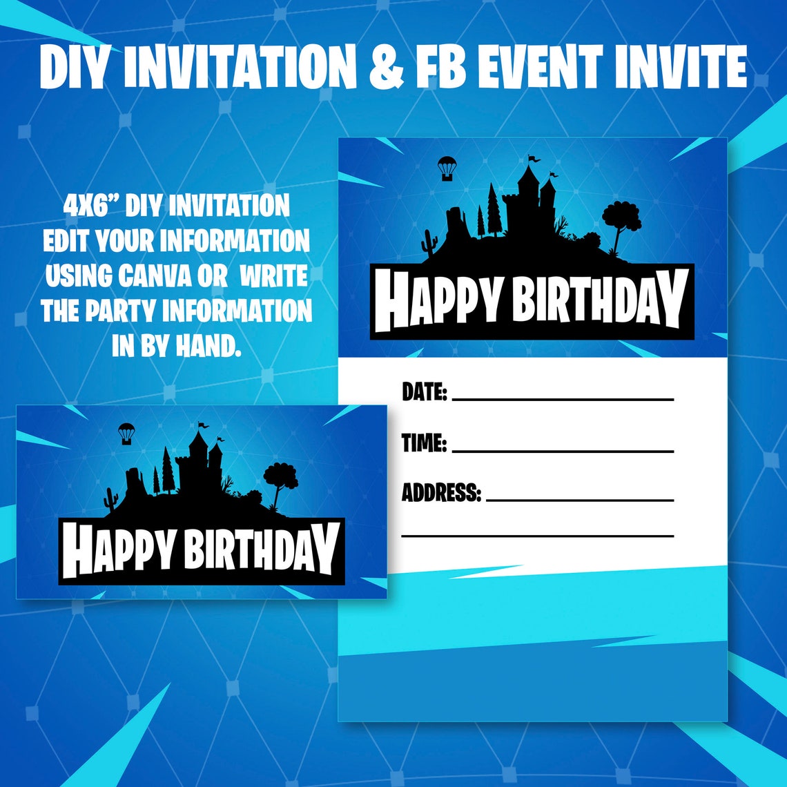 Gamer Birthday Party Printables DIY Happy Birthday Version - Etsy
