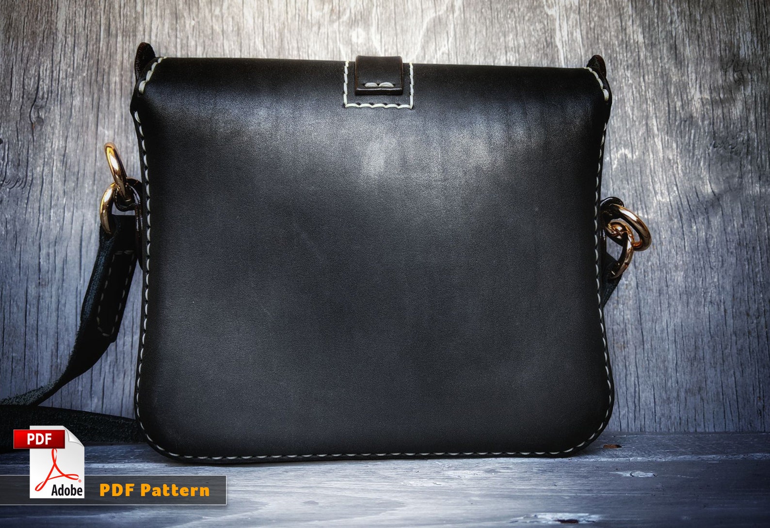 Leather Purse Pattern - Leather Bag Pdf - Leather DIY - Crossbody Bag ...