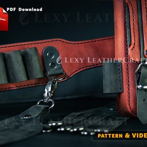 12 Gauge Cartridge Holder Pattern, Shotgun Ammo Belt Template, Hunting ...