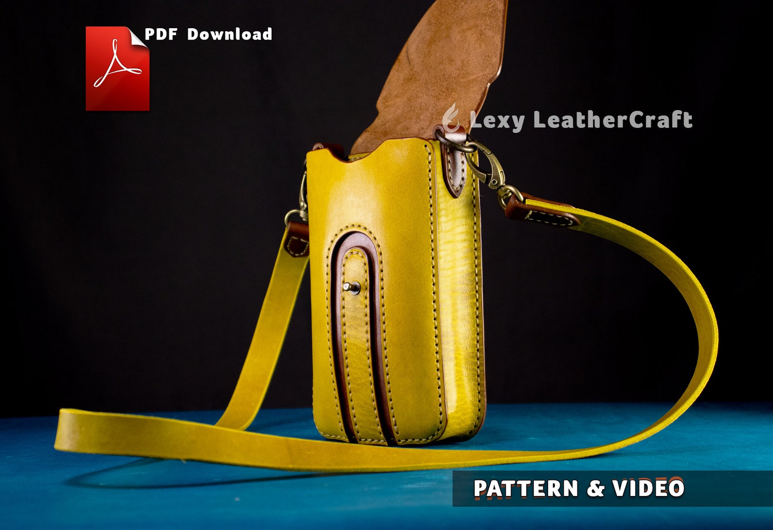 Mobile Pouch Pattern - Leather Pouch Pattern - Leather Bag Template ...
