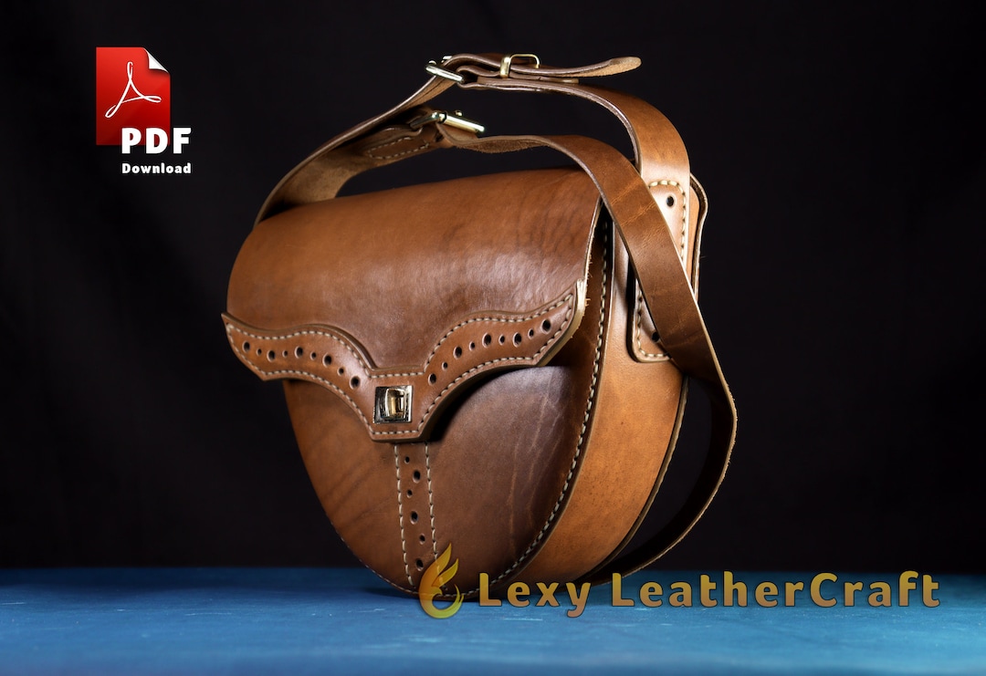 Leather Purse Pattern - Bag Pattern - Leather DIY - Crossbody Purse ...
