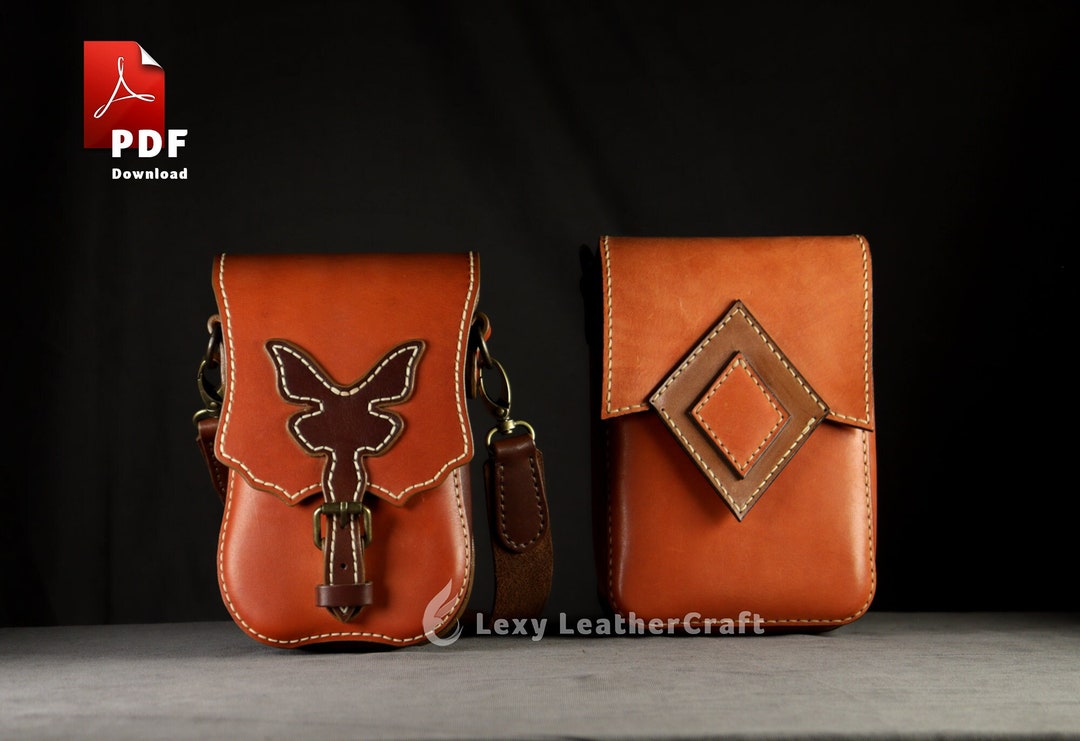 Leather Pouch Pattern - Crossbody Pouch Pattern - Leather Bag Pattern ...