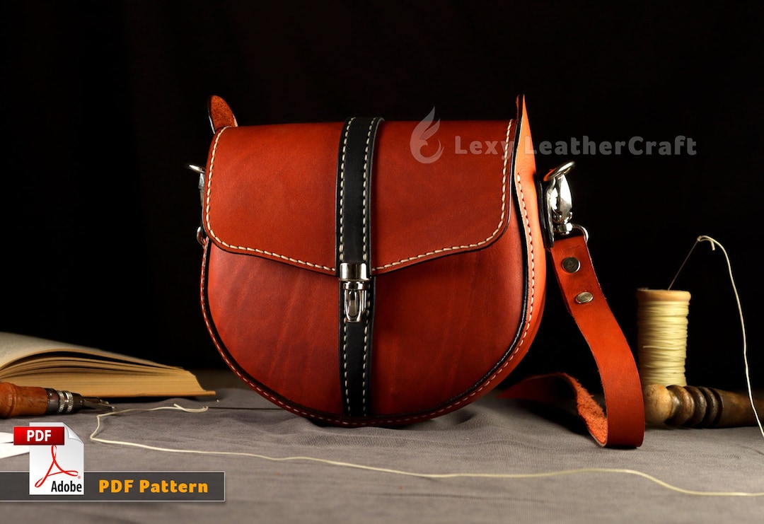 Saddle Bag Leather Pattern, Small Crossbody Purse Template, Minimalist ...