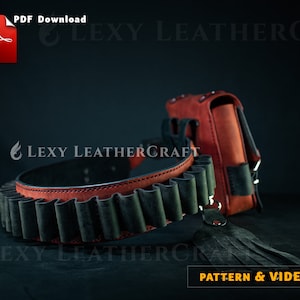 12 Gauge Cartridge Holder Pattern, Shotgun Ammo Belt Template, Hunting ...