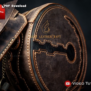 Round Bag Pattern - Leather Bag Pattern - Leather Bag Template ...