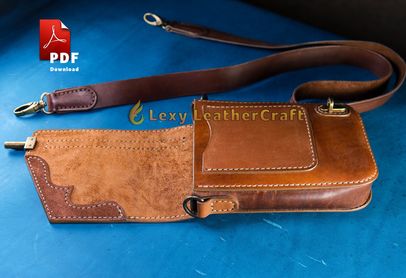 Leather Pouch Pattern Leather DIY Crossbody Purse Pattern - Etsy