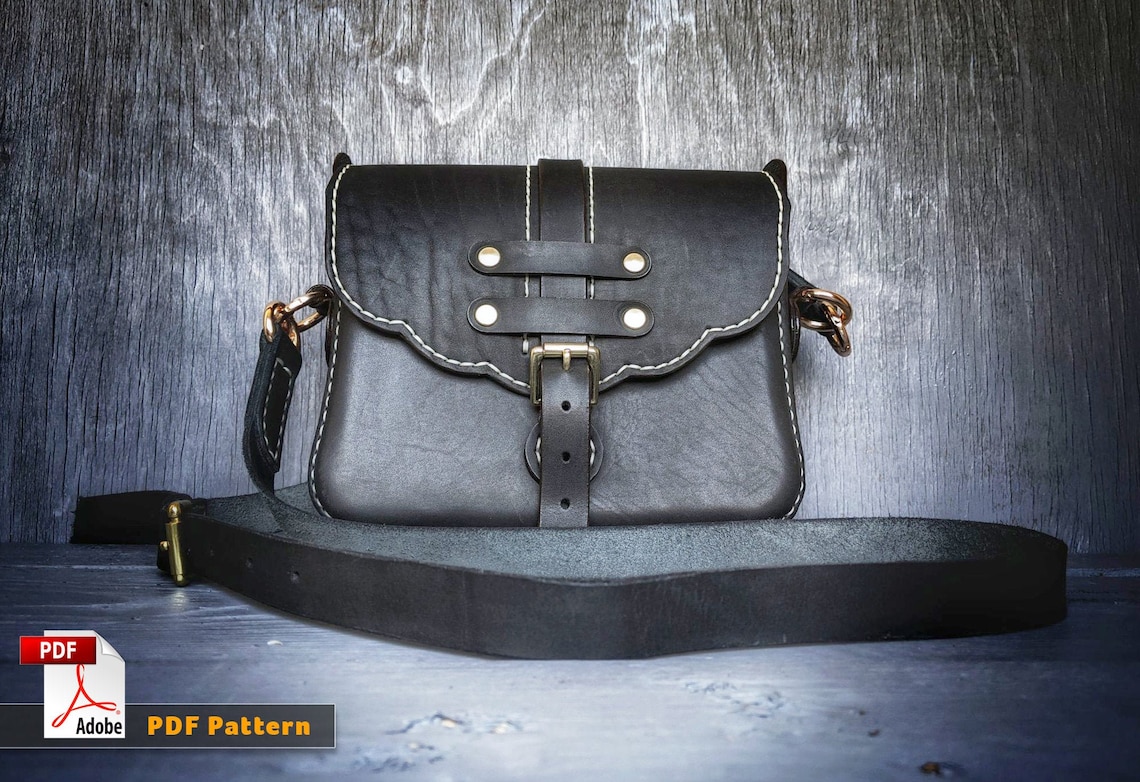 Leather Purse Pattern Leather Bag Pdf Leather DIY | Etsy