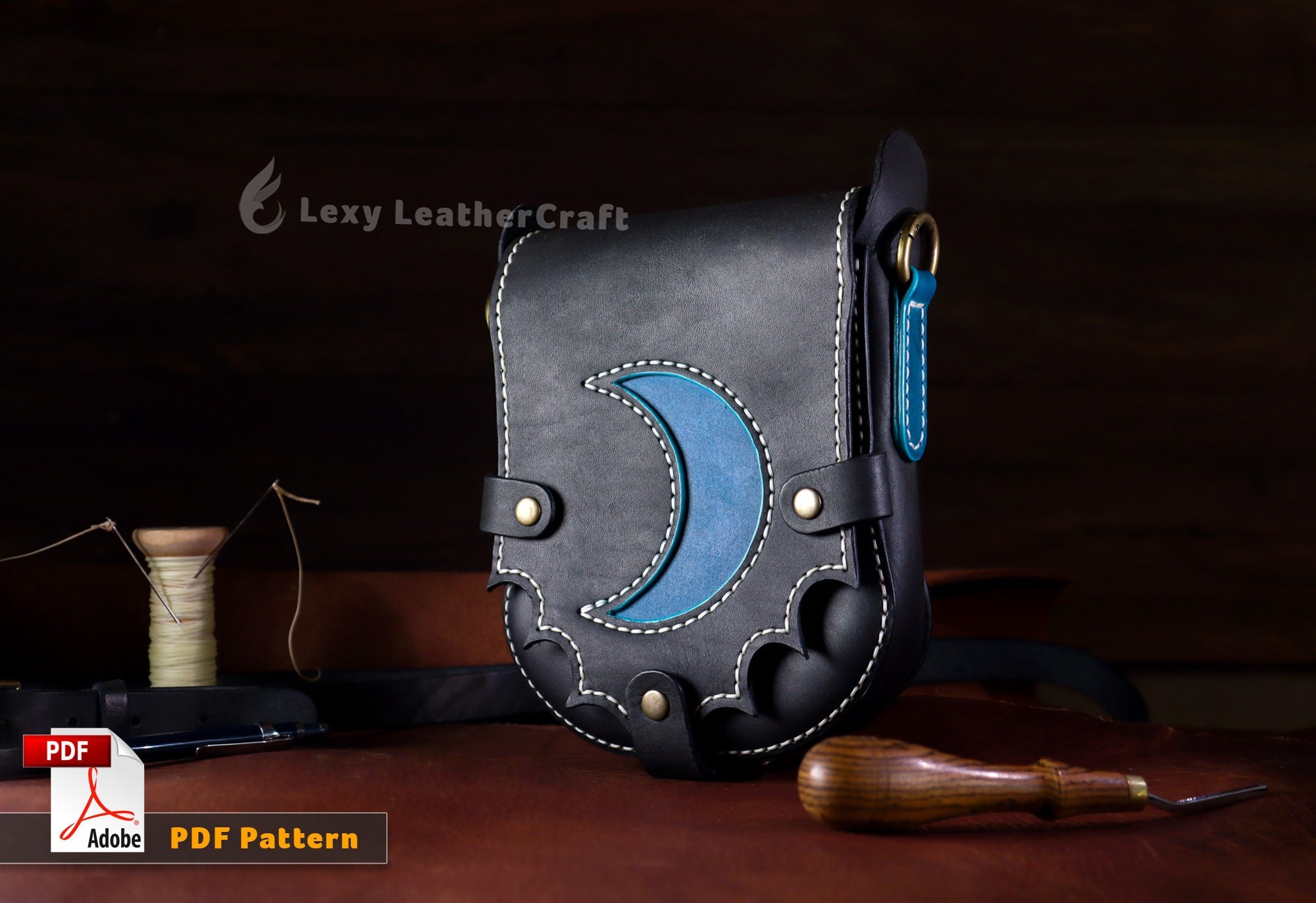 Leather Pouch Pattern - Leather Bag Pattern - Crossbody Pouch Pdf - Pdf ...