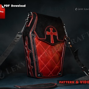 Coffin Bag Pattern - Halloween Bag Pattern - Leather Bag Pattern ...