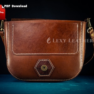 Crossbody Bag Pattern - Leather Bag Pattern - Leather Template ...