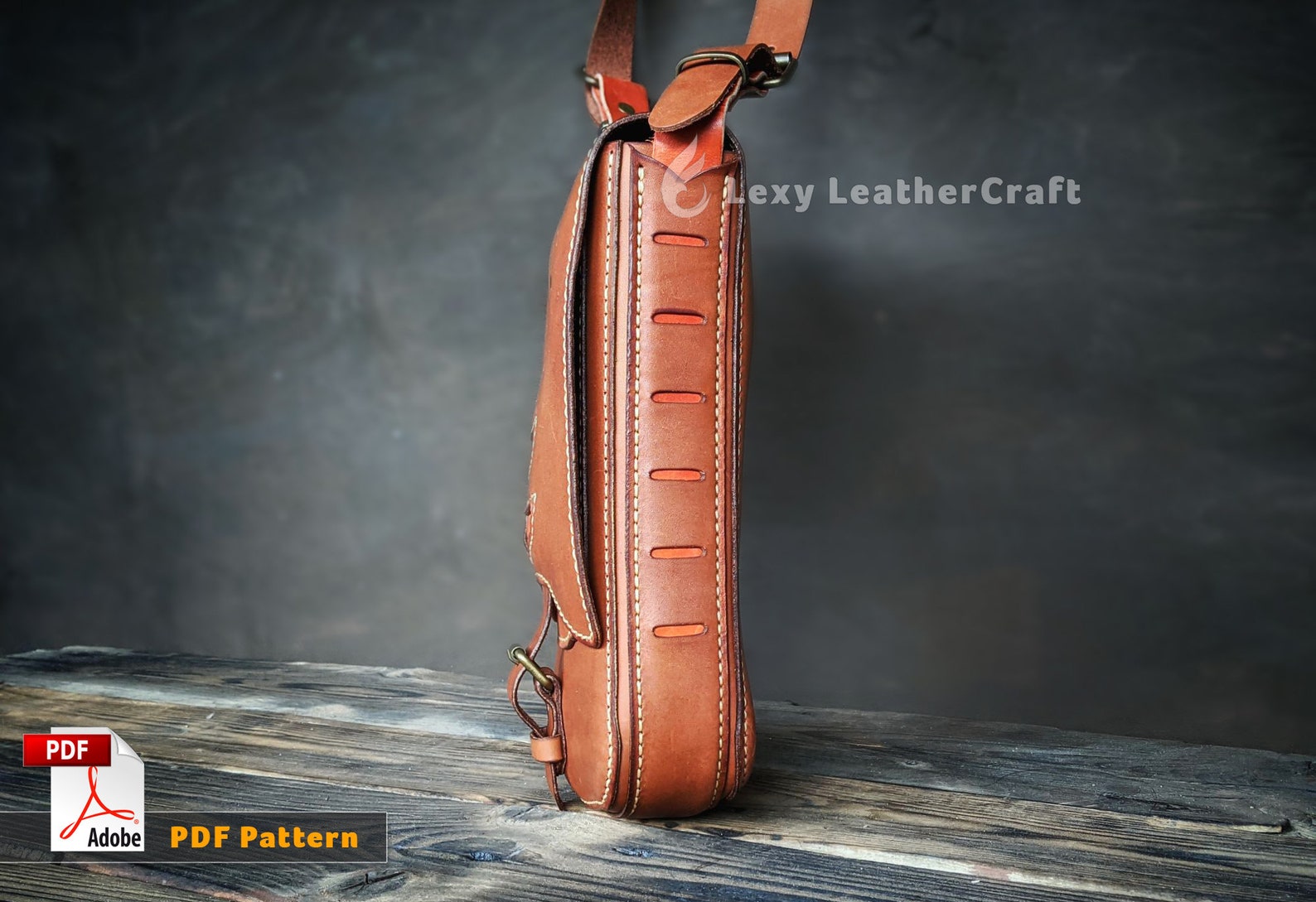 Leather Bag Pattern Leather Purse Pattern DIY Crossbody | Etsy